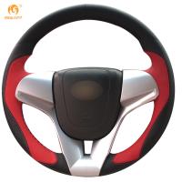 China Black DIY Suede Leather Steering Wheel Cover for Chevrolet Cruze Chevrolet Aveo for sale