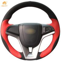 China Black DIY Suede Leather Steering Wheel Cover for Chevrolet Cruze Chevrolet Aveo for sale