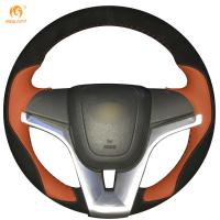 China Black DIY Suede Leather Steering Wheel Cover for Chevrolet Cruze Chevrolet Aveo for sale