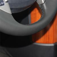 China Custom Design Car Interior Black Genuine Leather Steering Wheel Wrap For Land Rover Range Rover Sport 2005 2006 2007 2008 for sale