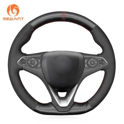 China Mewant brand carbon fiber plus vegan suede steering wheel cover for Holden Commodore Astra Calais 2018-2020 interior accessories for sale