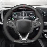 China Mewant brand carbon fiber plus vegan suede steering wheel cover for Holden Commodore Astra Calais 2018-2020 interior accessories for sale