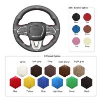 China New Arrival Custom DIY  Hand Sewing Steering Wheel Cover For Dodge Challenger Charger Durango 2015 2016 2017 2018 2019 2020 2021 for sale