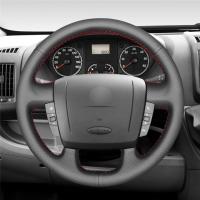 China Car Accessories Factory Wholesale Fashion Hot Sell Custom Hand Sewing Steering Wheel Cover for Fiat Ducato 2006-2019 for sale