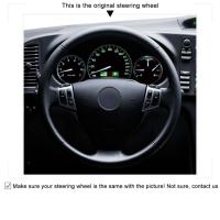 China Car Accessories Hand Stitched Artificial Leather Steering Wheel Cover for Saab 9-3 2003 2004 2005 2006 2007 2008 2009 2010 2011 for sale