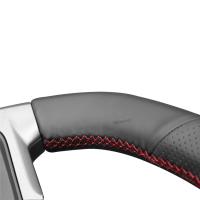 China Custom Hand Sewing Black Genuine Leather Steering Wheel Cover for Abarth 595 595C 695 695C 2016 2017-2021 Fiat 500 500C for sale