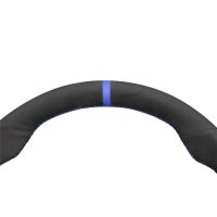 China Custom Hand Sewing Black Soft Suede Steering Wheel Cover for Abarth 595 595C 695 695C 2016 2017-2021 Fiat 500 500C for sale