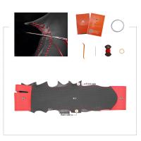 China Durable Red Black Suede Faux Leather Car Accessories Custom Hand Sewing Steering Wheel Cover For Ford Focus ST 2012 2013 2014 for sale