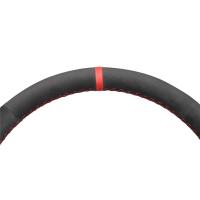 China Fashion Design Car Accessory Black Leather Steering Wheel Cover For Fiat 500 500C 2015 2016 2017 2018 2019 2020 2021 for sale