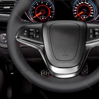 China Mewant Car Accessory Interior Black Genuine Leather Hand Sewing Steering Wheel Cover for Holden Calais Commodore Ute 2013-2017 for sale