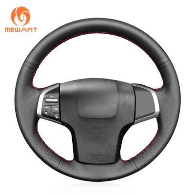 China Mewant Hand Sewing Black Genuine Leather Steering Wheel Cover for Holden Colorado Colorado 7 Trailblazer 2012-2020 for sale