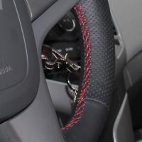 China Hand Sewing Black Artificial Leather Steering Wheel Cover for Chevrolet Cruze 2009-2014 Aveo 2011-2014 Orlando 2010-2015 for sale