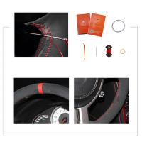 China Wrap Hand Sewing All Black Soft Suede Steering Wheel Cover for Subaru BRZ Scion FR-S FRS Toyota 86 GT86 for sale