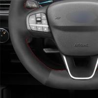 China Wholesale Custom Hand Sew Style Steering Wheel Covers for Ford Focus Fiesta Kuga Puma ST-Line for sale