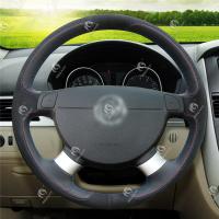 China Custom Hand Sewing Leather Steering Wheel Cover for Chevrolet Lova Aveo Excelle Daewoo Gentra 2013-2015 Lacetti 2006 for sale