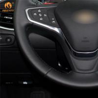 China DIY Customized Car Accessories Black Artificial Leather Steering Wheel Cover For Chevrolet Malibu XL 2016 2017 Equinox 2017 for sale