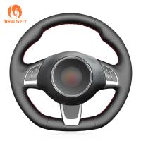 China Custom Hand Sewing Artificial Leather Steering Wheel Cover for Fiat Abarth 500 500C 595 595C GQ S 500C S Linea 2009 2016 for sale