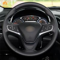 China DIY Customized Car Accessories Black Artificial Leather Steering Wheel Cover For Chevrolet Malibu XL 2016 2017 Equinox 2017 for sale