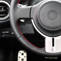 China Custom Hand Stitching Black Artificial Leather Steering Wheel Cover for Toyota 86 GT86 Subaru BRZ Scion FR-S FRS for sale