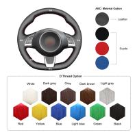 China Custom Hand Sewing Artificial Leather Steering Wheel Cover for Fiat Abarth 500 500C 595 595C GQ S 500C S Linea 2009 2016 for sale