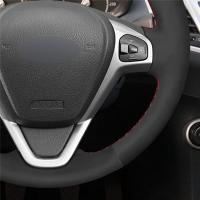 China Hand Stitching Soft Suede Steering Wheel Cover for Ford Fiesta MK7 Ecosport Zetec S Ecoboost 2008 2009 2010 2011 2012 2013 2014 for sale