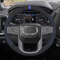 China Customized High-quality Car Steering Wheel Cover  for GMC sierra sierra 1500 limited 2500 3500 Yukon 2019-2024 for sale