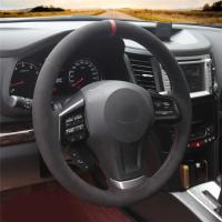 China Factory Customized Car Auto Interior Accessories Mobile Suede Steering Wheel Cover for Subaru Forester Legacy Outback XV Impreza for sale