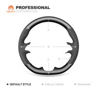 China Custom Car Accessories Hand Sewing Steering Wheel Cover Carbon Fiber Suede For Ford Focus RS ST ST-Line 2015 2016 2017 2018 2019 for sale