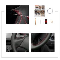 China Car Accessories Custom Hand Sewing Steering Wheel Cover Kit For  Scudo Albea Viaggio 500 Punto Bravo  Linea 124 Spider 2007-2020 for sale