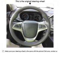 China Mewant vegan leather steering wheel cover for Holden Calais Commodore Ute 2013-2017 hand stitching steering wheel cover for sale