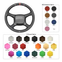 China High quality customized hand stitching black leather steering wheel cover for Chevrolet Chevy Silverado 500 1999-2002 for sale