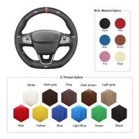 China Custom Hand Sewn Artificial Leather Steering Wheel Cover For Ford Focus Fiesta ST ST-Line Kuga Puma ST-Line 2017 2018 2019 2020 for sale