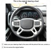China High Quality Customized Hand Stitching Carbon Fiber Leather Steering Wheel Cover for Land Rover  Defender (L663) Discovery III for sale
