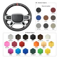 China High Quality Customized Hand Stitching Carbon Fiber Leather Steering Wheel Cover for Land Rover  Defender (L663) Discovery III for sale