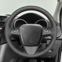 China Black Hand Sewing PU Leather Steering Wheel Cover for Mazda BT-50 BT50 2012 2013 2014 2015 2016 2017 2020 for sale