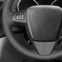 China Black Hand Sewing PU Leather Steering Wheel Cover for Mazda BT-50 BT50 2012 2013 2014 2015 2016 2017 2020 for sale