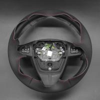 China Black Hand Sewing PU Leather Steering Wheel Cover for Mazda BT-50 BT50 2012 2013 2014 2015 2016 2017 2020 for sale