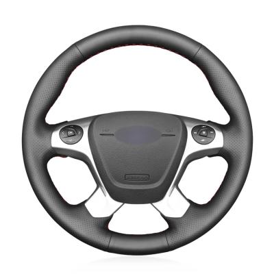 China Hand Sewing Artificial Leather Custom Steering Wheel Cover for Ford Transit Connect Tourneo Custom Grand Tourneo Connect for sale