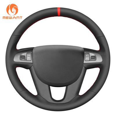 China Premium Car Interior Accessory Custom hand sewing Black Genuine Leather steering wheel cover for Holden Commodore Ute 2006-2013 for sale