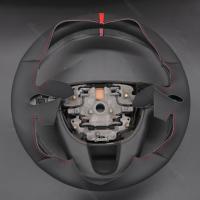 China Premium Car Interior Accessory Custom hand sewing Black Genuine Leather steering wheel cover for Holden Commodore Ute 2006-2013 for sale