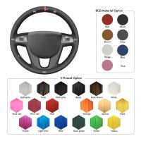 China Premium Car Interior Accessory Custom hand sewing Black Genuine Leather steering wheel cover for Holden Commodore Ute 2006-2013 for sale