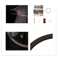 China For Lada 2108-2115 Design Black Leather DIY Handing Sew Steering Wheel Cover for sale
