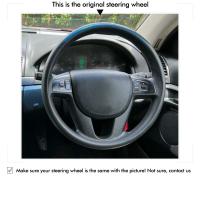 China DIY vegan leather steering wheel cover for Holden Commodore Ute customized popular steering wheel wrap for sale