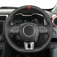 China Hand Sewing Leather Steering Wheel Cover For MG ZS EV HS MG3 MG5 MG6 EZS 2018-2023 for sale