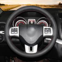 China Custom Hand Sewing Car Wheel Covers Steering Wheel for Dodge SRT Dart Challenger Charger Durango Caliber Avenger Ram for sale