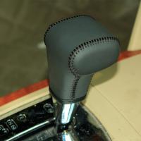 China Leather Gear Shift Knob Cover for Volkswagen Golf 6 VW Polo Tiguan Jetta Mk6 Passat 2011 2012 2013 Automatic for sale