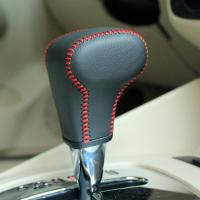 China Leather Gear Shift Knob Cover for Volkswagen Golf 6 VW Polo Tiguan Jetta Mk6 Passat 2011 2012 2013 Automatic for sale