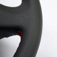 China Customize Personalized Hand Sewn DIY Black Artificial Leather Steering Wheel Skin Cover for Lada Granta 2011-2016 for sale