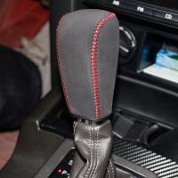 China Black Suede Gear Shift Knob Cover for Toyota Prado 2010 2012 2013 2014 Land Cruiser Prado for sale