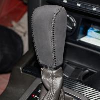 China Black Suede Gear Shift Knob Cover for Toyota Prado 2010 2012 2013 2014 Land Cruiser Prado for sale